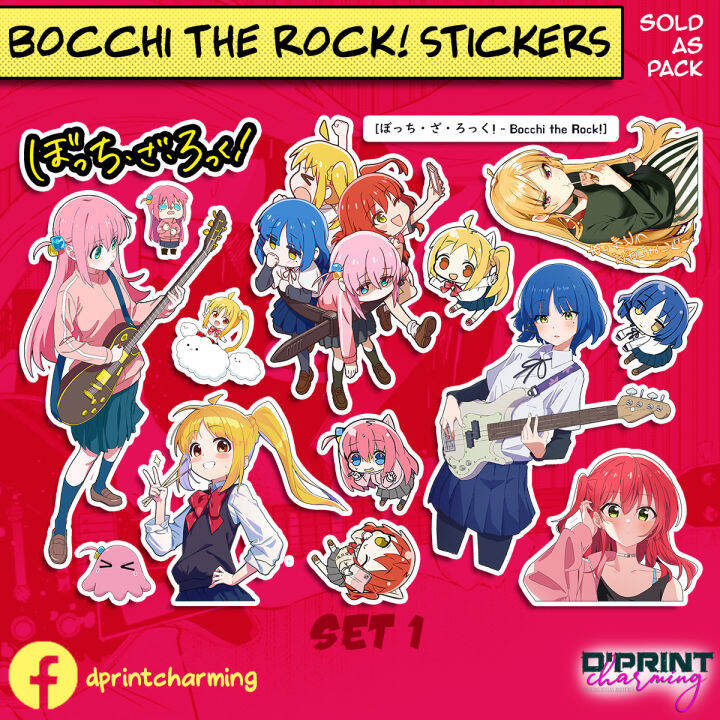 Bocchi the Rock! Stickers - Laminated Waterproof Vinyl Stickers (sold ...