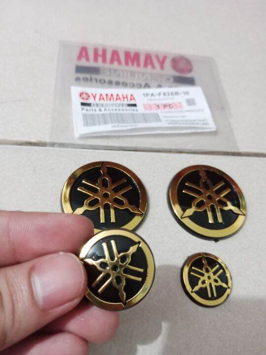 YAMAHA LOGO EMBLEM MIO GENUINE WITH 3M DOUBLE SIDED silver | Lazada PH