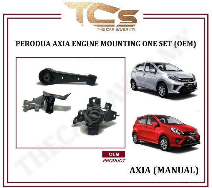 Perodua Axia Engine Mounting Kit Set (Manual) OEM Product | Lazada