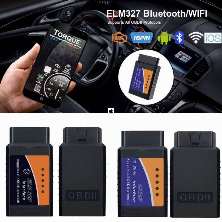 OBD2 scanner ELM327 V1.5 WIFI OBD 2 car detector Bluetooth ELM 327 WI ...