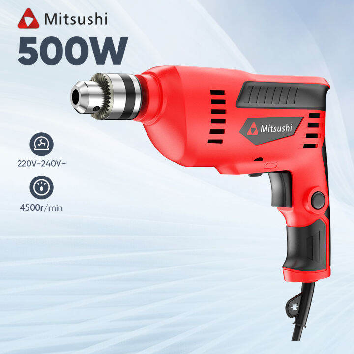 Hammer Drill Mitsushi 500W/600W 6.5mm Electric Drill 220-240V 60HZ ...