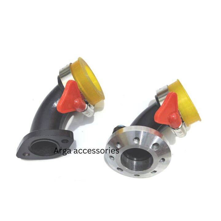 Manipol Manifold intake karet teflon karburator motor bebek PE 24 26 28 leher panjang angsa ...