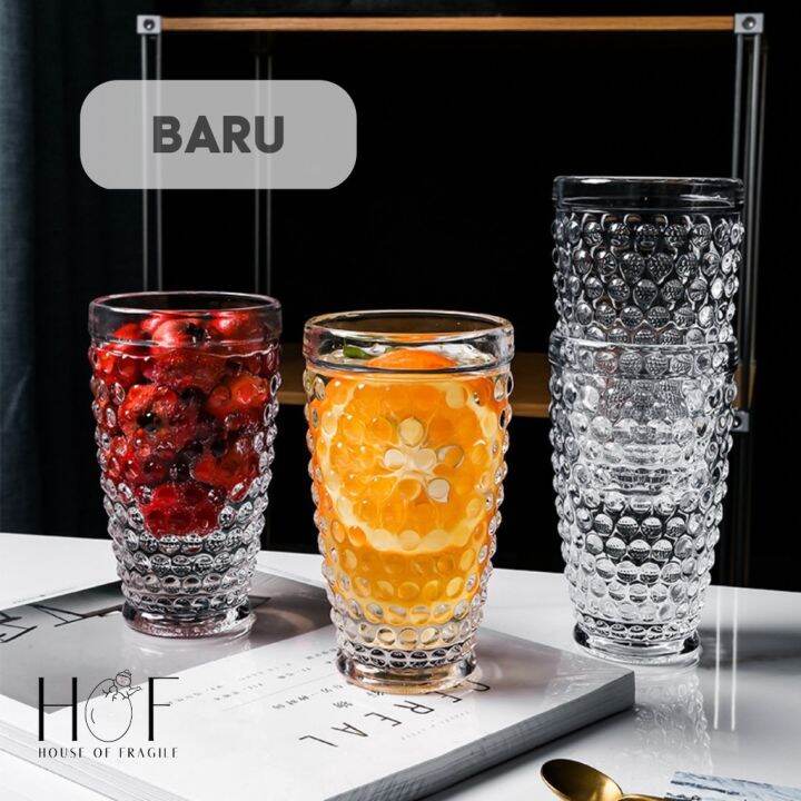 BARU Gelas Estetik Model Bintik Gelas Kaca Vintage Cangkir Kaca ...
