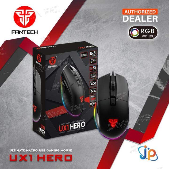Mouse Gaming Fantech UX1 Hero RGB - Macro Optical Mouse | Lazada Indonesia