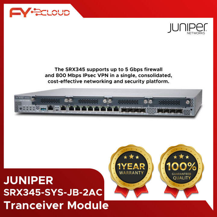 Juniper SRX345-SYS-JB-2AC supports up to 5 Gbps firewall and 800 Mbps ...