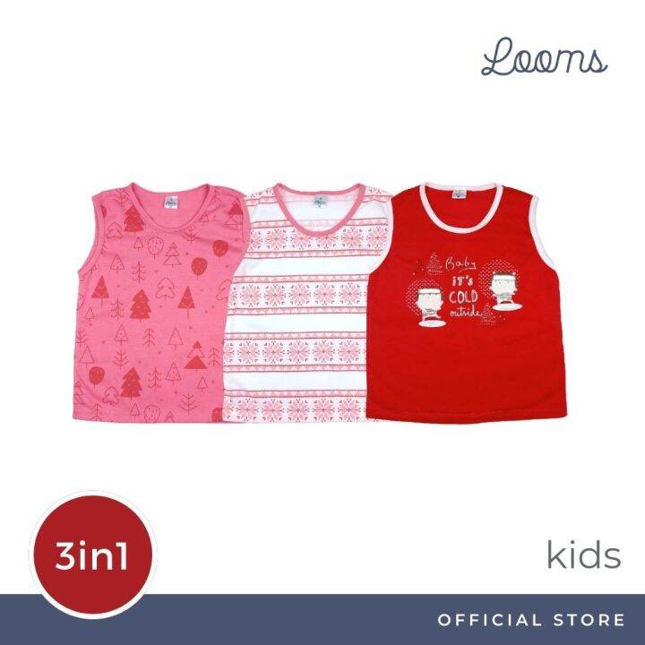 Looms Kids 4-10 Yrs 3 In 1 Girls Sando 3 Pcs. Pack Winter Wonderland ...