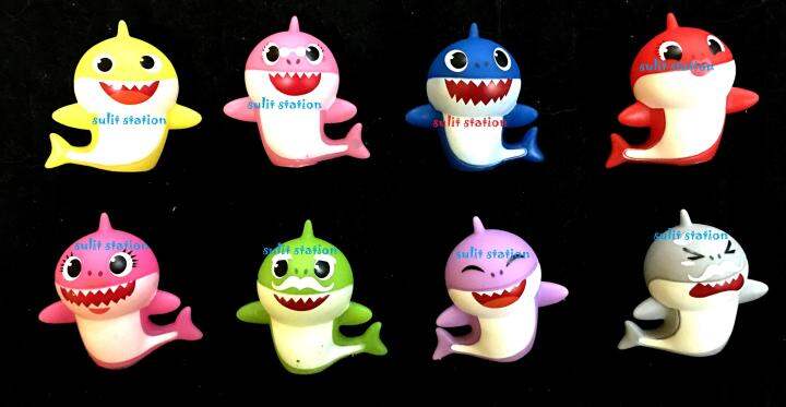 8pcs BABY SHARKS SHARK MOMMY DADDY BROTHER SISTER FAMILY MINI TOY ...