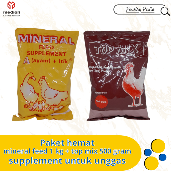 SATU PAKET MINERAL FEED SUPPLEMENT + TOP MIX CAMPURAN PAKAN AYAM ...