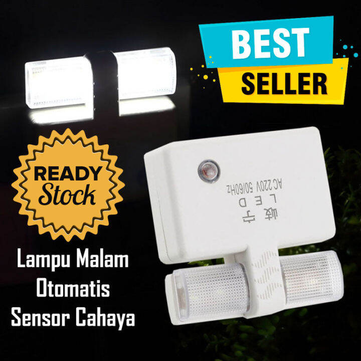 Lampu Malam Otomatis Sensor Cahaya Energy Saving Lampu Rumah Taman ...