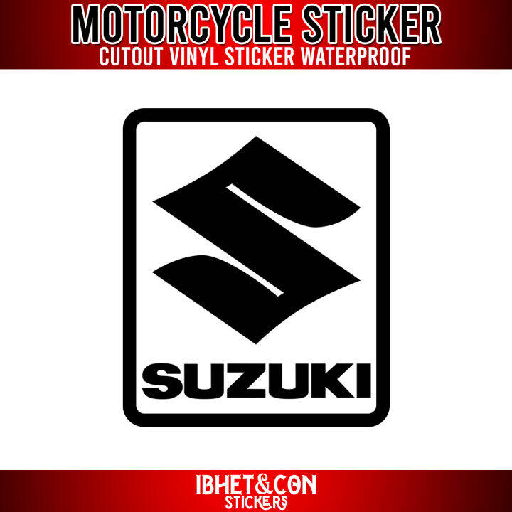 Sticker SUZUKI (3x2.5inches) Motorcycle Sticker Vinyl Waterproof Cutout ...