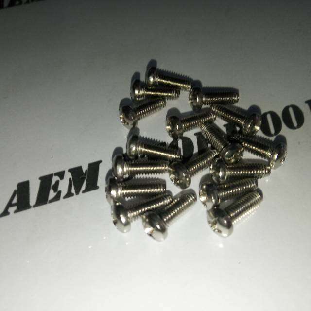 Baut JP M4 X 12 (1.2cm) stainless 304 pan screw | Lazada Indonesia