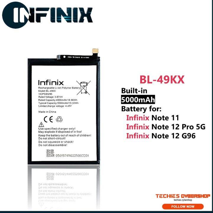 ♈ Infinix BL-49KX Battery 5000mAh Capacity | Lazada PH