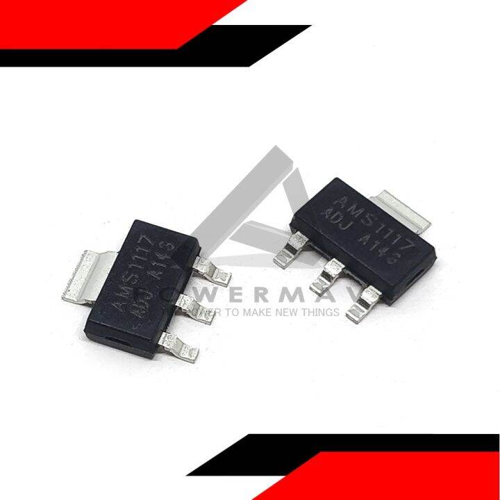 2pcs ams1117 adj adjustable SOT-223 SMD SMT Analog Voltage 1.8V- 15V DC 1.1A -40°C to 125°C ...