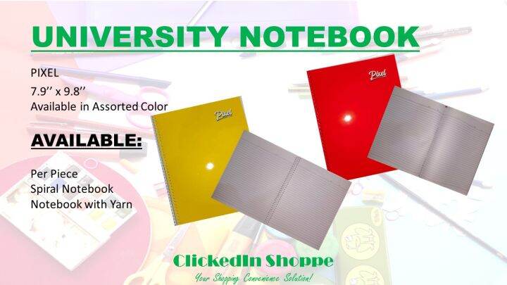 UNIVERSITY Notebook Spiral Yarn Notebook 1 Pc School Supplies ...