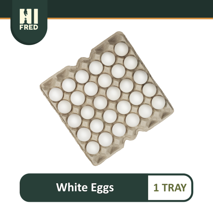 HI FRED White Eggs (Small, Medium or Large) 1 TRAY - 30PCS Fruits ...