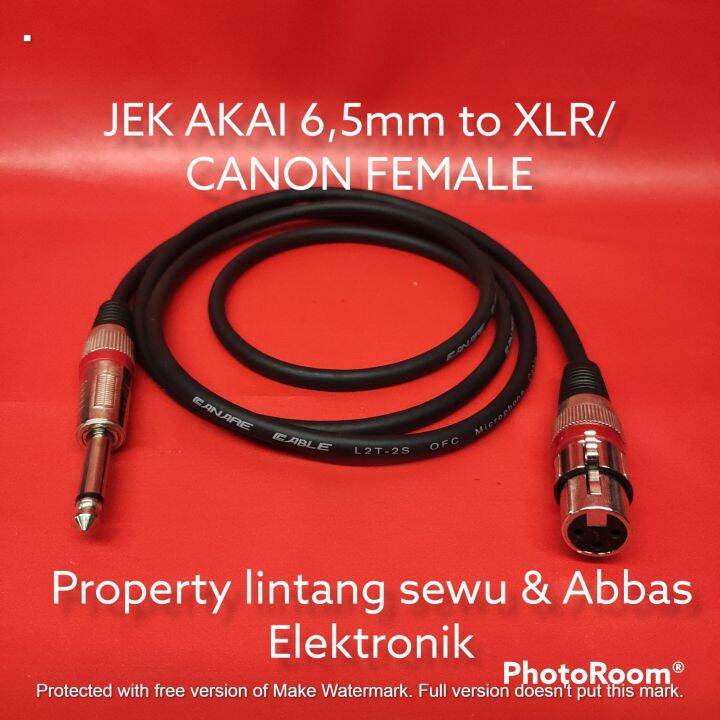 KABEL MIC JEK AKAI 6.5MM TO XLR CANON FEMALE | Lazada Indonesia