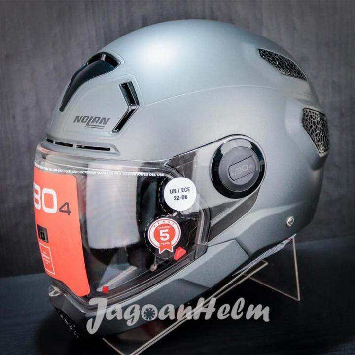 NOLAN HELM N304 VP CLASSIC #02 | FLAT VULCAN GREY | MODULAR CROSS OVER ...