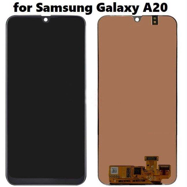 LCD SAMSUNG A20 / A205 FULLSET TOUCHSCREEN BLACK ORIGINAL OEM/ INCEL ...