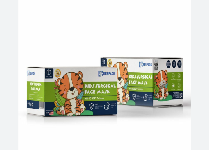 RESPACK KIDS PREMIUM SURGICAL 3 PLY FACE MASK 50PCS-WHITE | Lazada