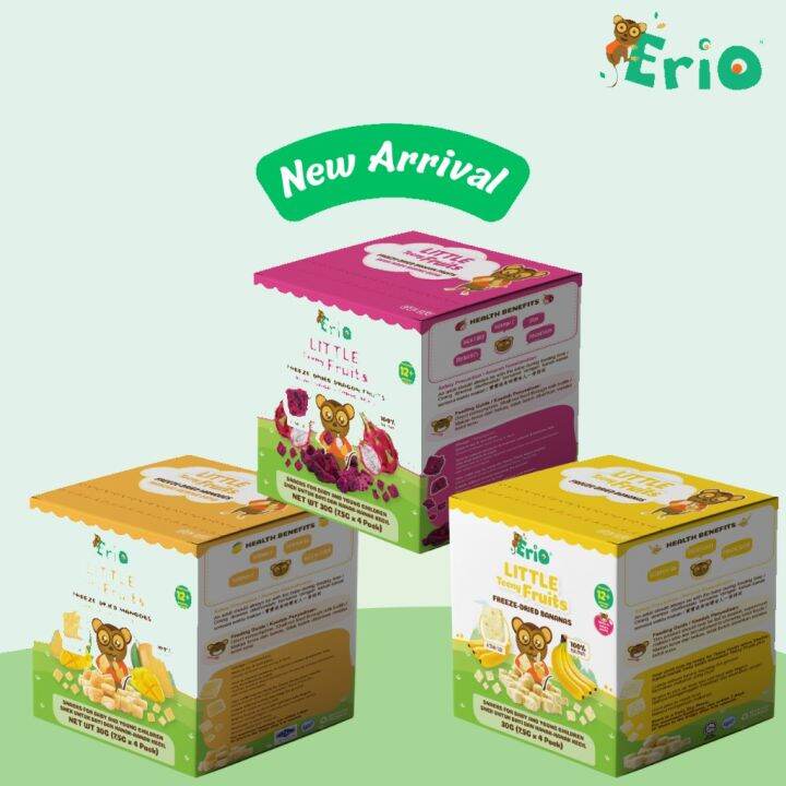 Erio Little Teeny Fruits Freeze-Dried Fruits 30g (4 Sachets x 7.5g ...