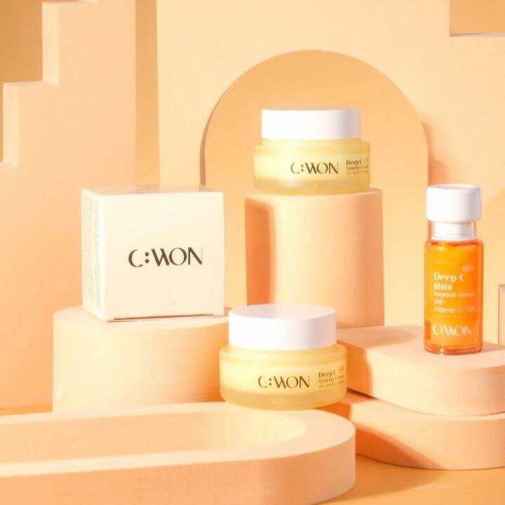 CWON(ซีวอน) Synergy Cream with Vitamin E 1000ppm 2 กระปุก & C:WON DeepC ...