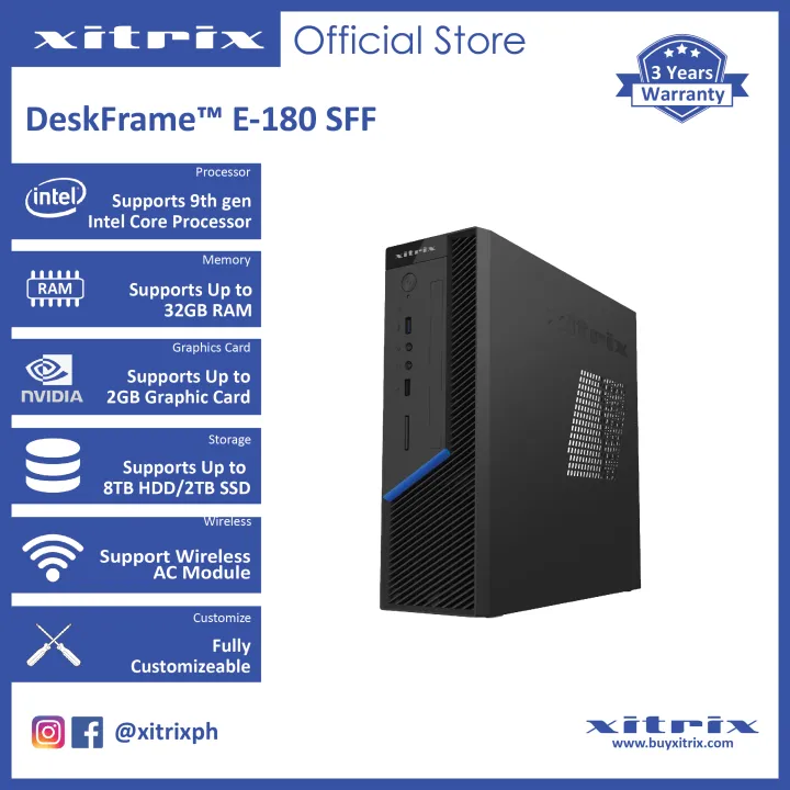 Xitrix DeskFrame E-180SFF ( i5-9400; 500GB SSD+1TB SATA) Small Form ...