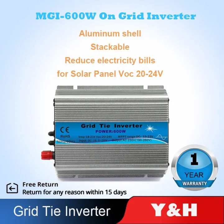 600W Grid Tie Solar Inverter MPPT Pure Sine Wave Micro Inversor DC15 ...
