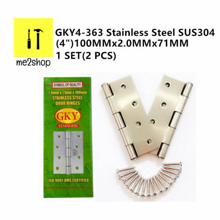 4" GKY SUS304 STAINLESS STEEL HINGES (GKY4-363)~BUATAN MALAYSIA | Lazada