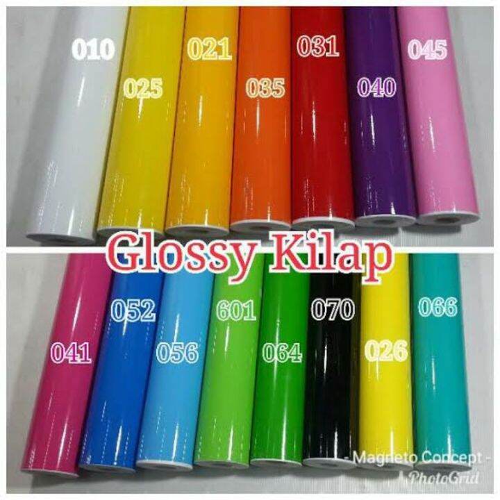 SKOTLET STIKER MOTOR GLOSY WARNA MENGKILAP PERMETER LEBAR 45CM/STICKER ...