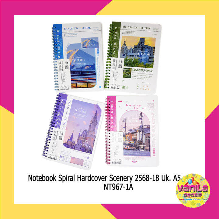 (1 Pcs) Notes Spiral Hard cover A5, notebook spiral, notes spiral, buku ...