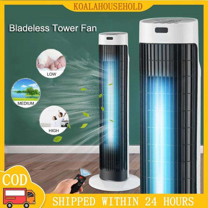 Electric Tower Fan with Remote Control Floor Fan Standing Fan Silent ...