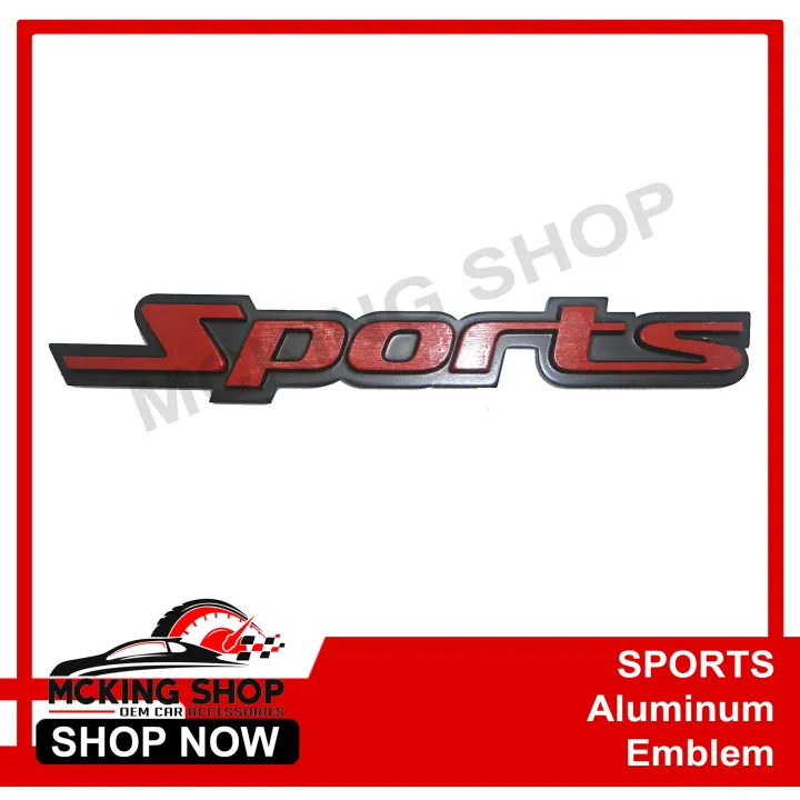 Sports Aluminum Badge Emblem Red | Lazada PH
