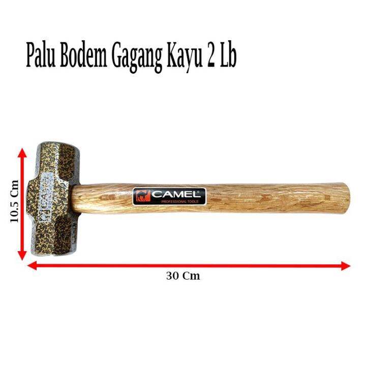 BMS - PALU BATU GAGANG KAYU 2LB CAMEL BODEM GODAM MARTIL BESAR | Lazada ...