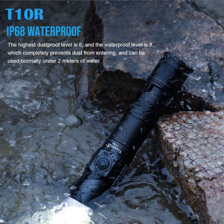 TrustFire T10R LED Flashlight 1800LM Tactical Flashlight Rechargeable ...