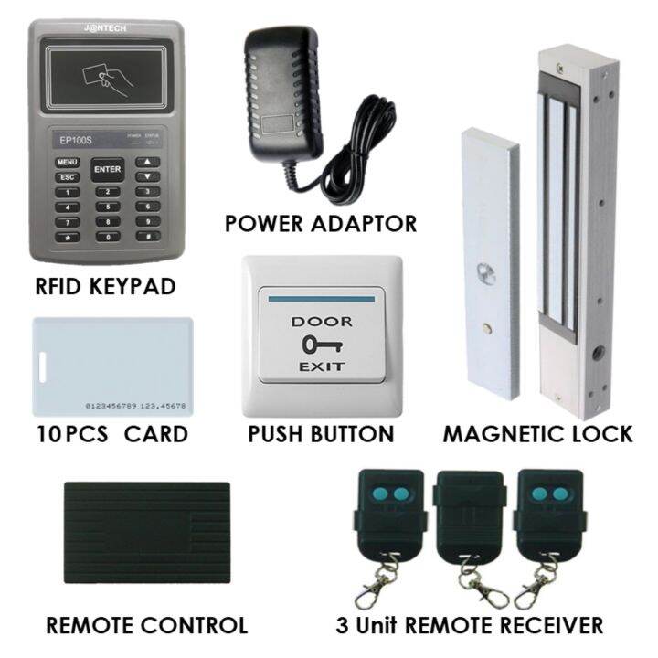 Door Access RFID Control System Set With Electric 280KG Magnetic Lock ...