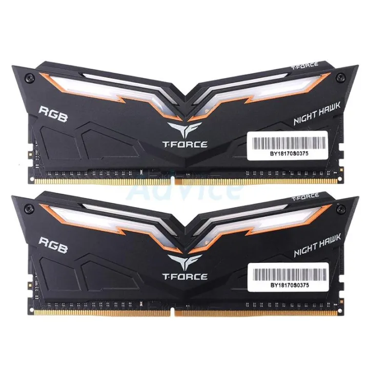 TEAM แรม RAM DDR4(3200) 16GB (8GBX2) Night Hawk RGB White | Lazada.co.th