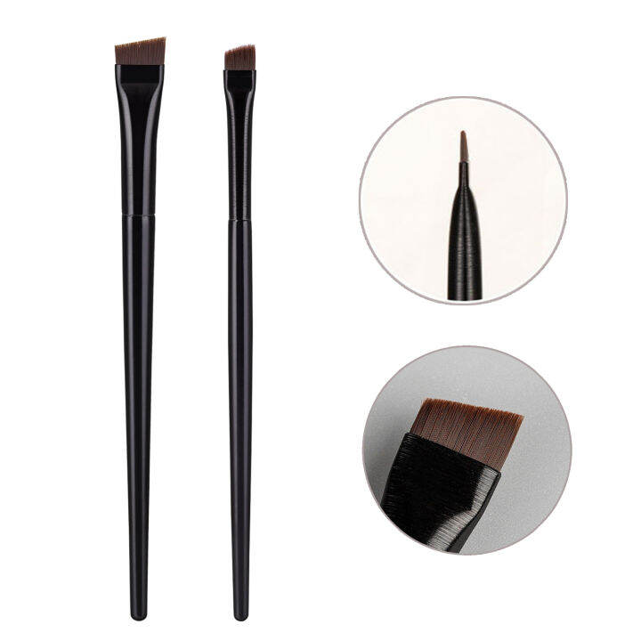 Thin Eyeliner Makeup Brush Set Fine Liner Brushes Professional Angled ...