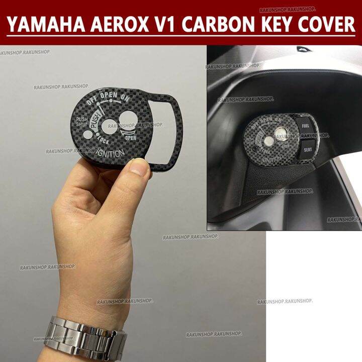 AEROX V1 key carbon skin cover plug and play yamahaAerox | Lazada PH