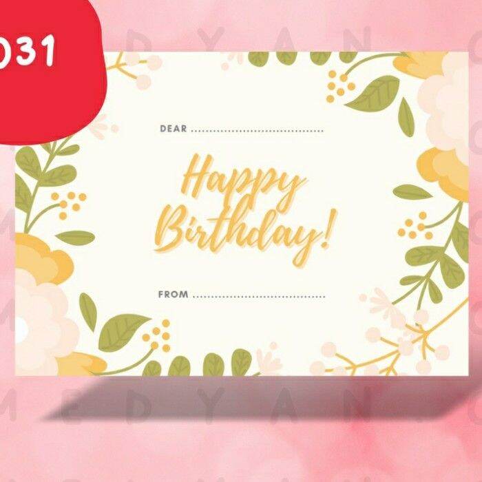 KARTU UCAPAN SELAMAT ULANG TAHUN 10x7cm - F | Lazada Indonesia