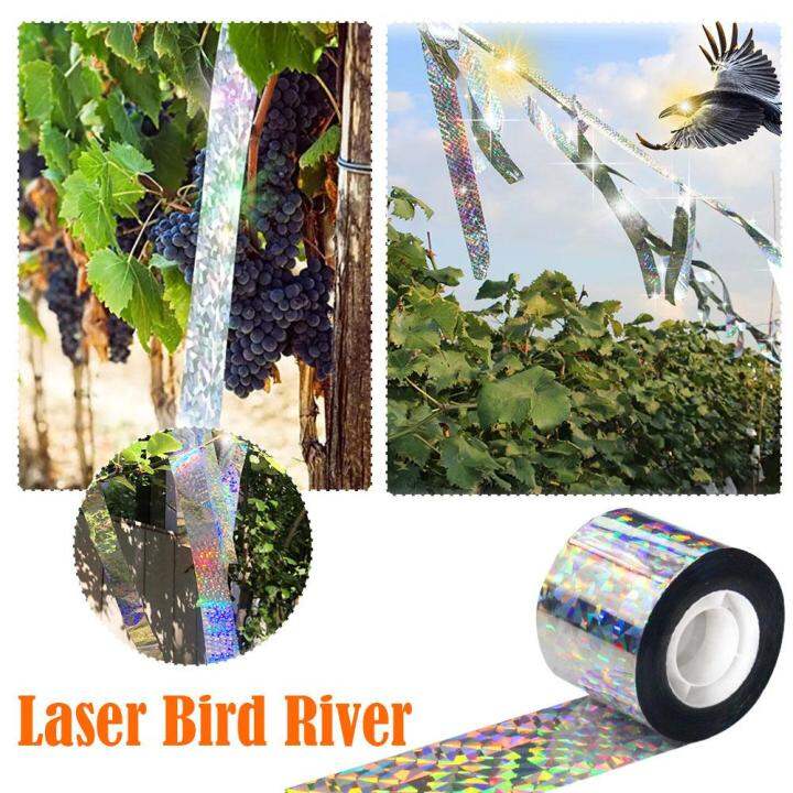 4.8cm*80m Side Bird Flash Tape Color Stripe Laser Bird Belt Repellent ...
