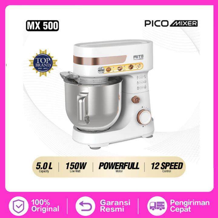 MITO Stand Mixer MX500 Pengaduk Adonan Kue 5L Pico Mixer - White | Lazada Indonesia