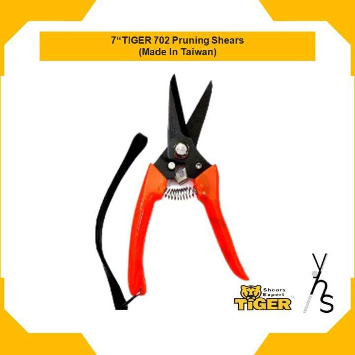 TIGER 702 Pruning Shears 7" Gardening Cutter/ Gunting Dahan Pokok Bunga ...