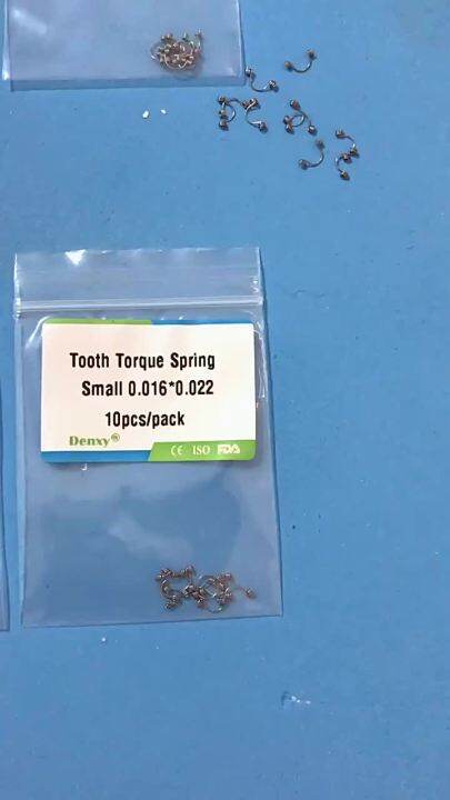 Denxy 30pc berkualiti tinggi Orthodontic Torque Springs gigi keluli ...