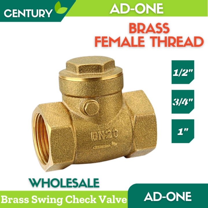 Female Thread Brass Non-return Swing Check Valve 1/2" ,3/4" ,1" | Lazada PH