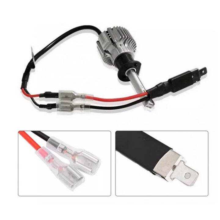 Martians🛸2X LED H1 Replacement Single Converter Wiring Connector Cable ...