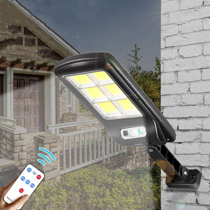 LED Solar Light Outdoor Wall Light COB Waterproof Street Light Spotlight Motion Sensor Remote ...