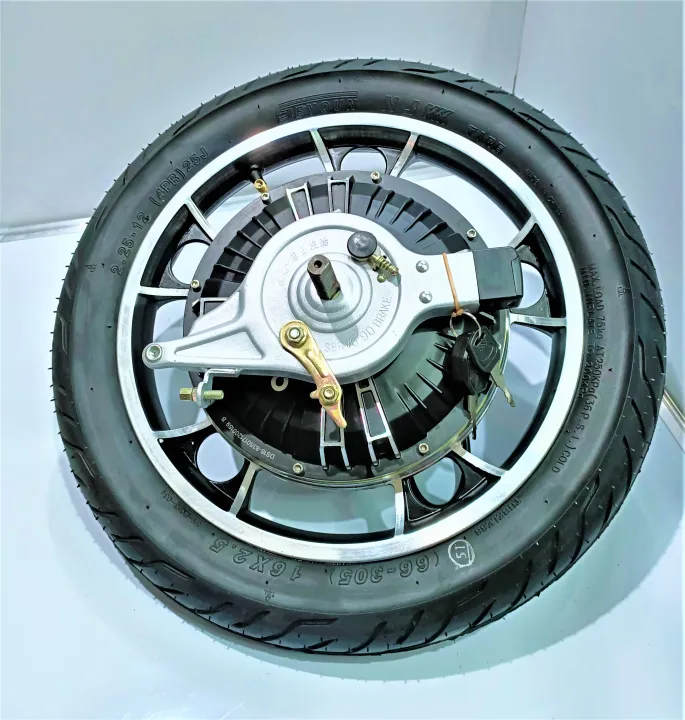 E-bike hub motor, brushless DC motor with 16X2.50 tubeless tire ...