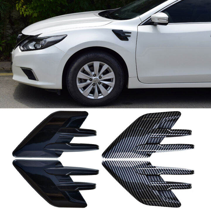 JaneDream 2Pcs Car Styling 3D Shark Gill Car Side Fake Vent Sticker Car ...