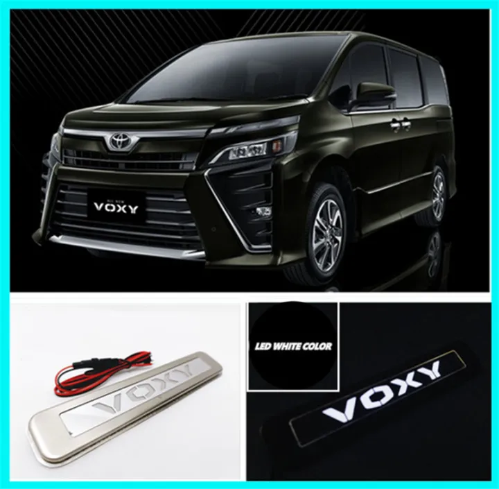 TOYOTA VOXY STAINLESS STEEL LED (WHITE) EMBLEM PLATE Carpet Logo Emblem ...