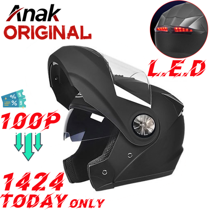Anak ICC Sticker LED Original Modular Helmet Motorcycle Full Half Face ...